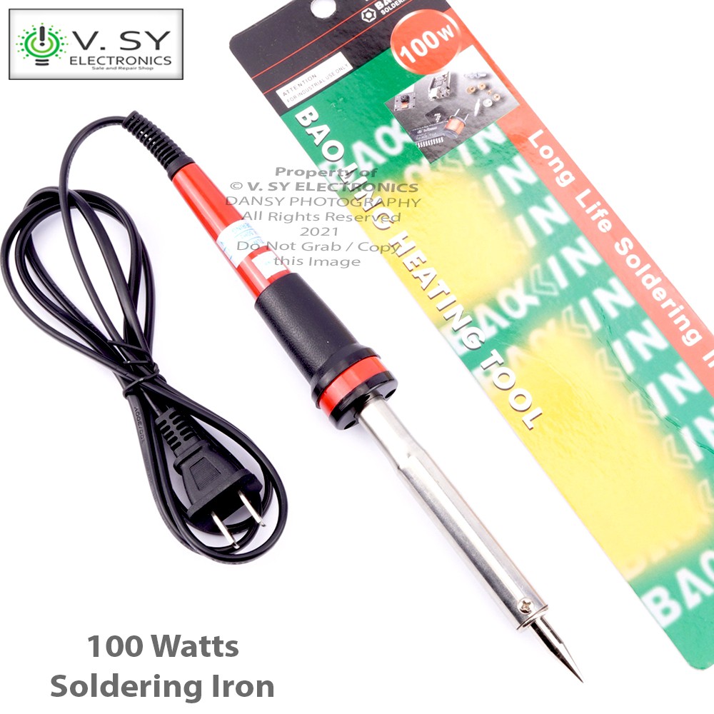 Baoling 220V AC 100W Soldering Iron Heating Solder Tool Kit | Shopee ...
