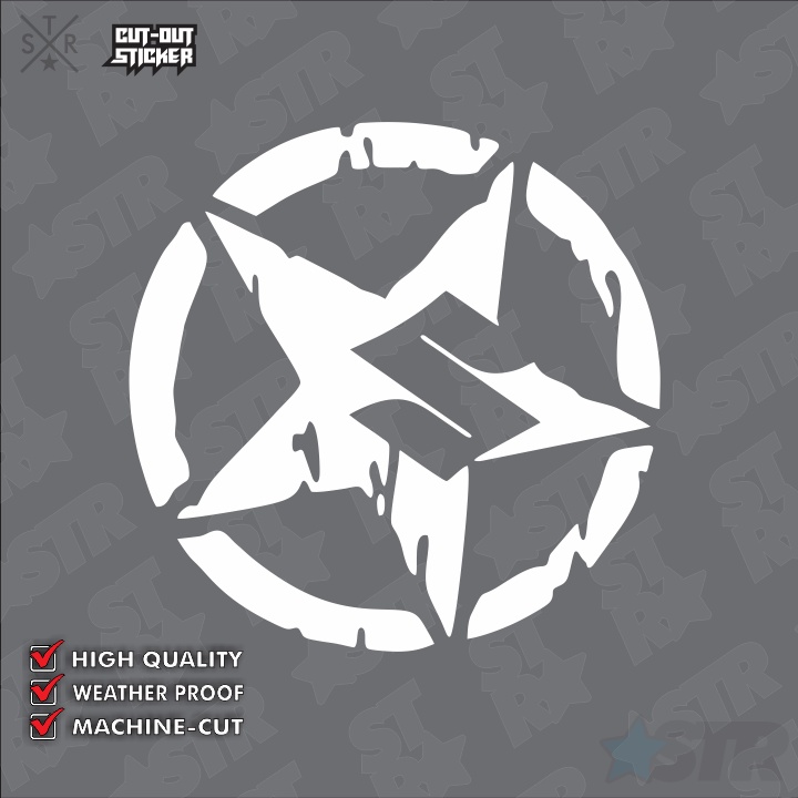 SUZUKI LOGO STAR MOTORCYCLE STICKER WATERPROOF | Shopee Philippines