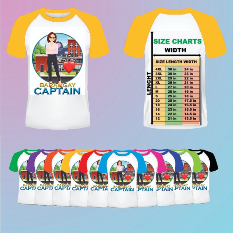 BARANGAY CAPTAIN RAGLAN T-SHIRT SUBLIMATION PRINT | Shopee Philippines