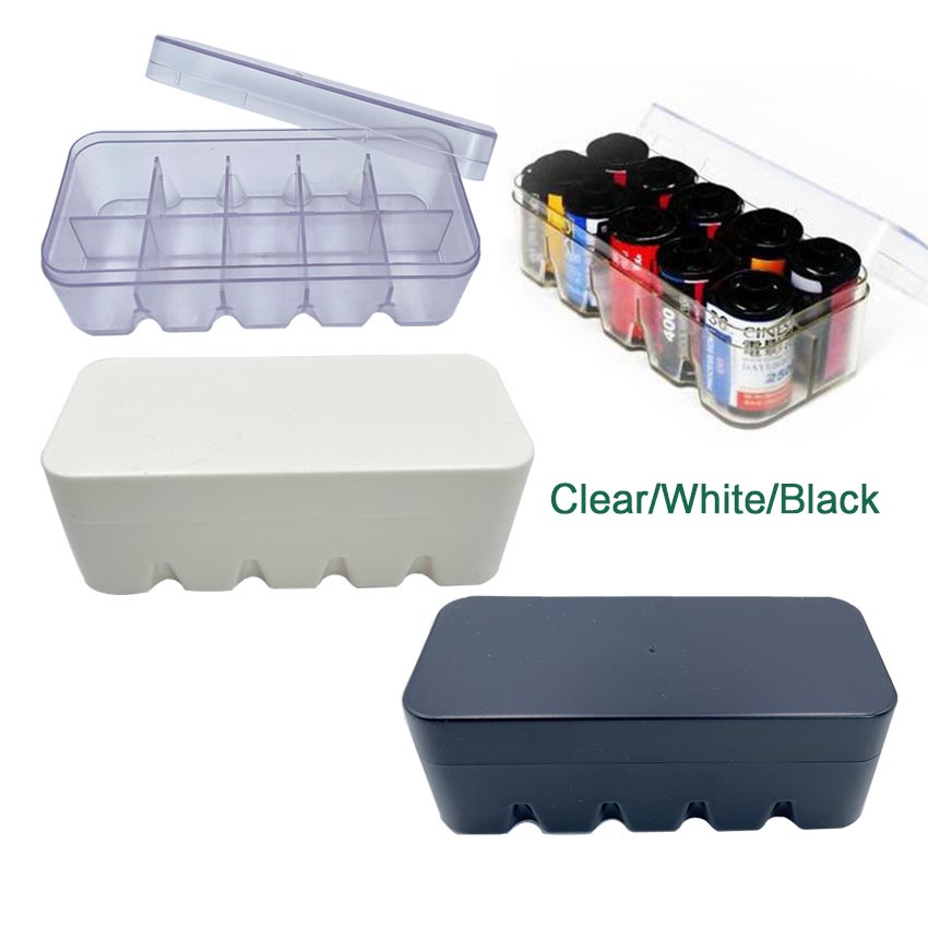 Hard Plastic Case Analogue Film Container 10 Rolls Film Storage Box ...