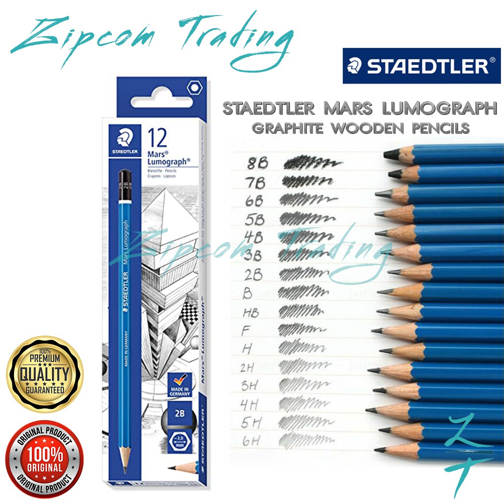 STAEDTLER Mars Lumograph 100 Premium Quality Pencil ( 12Pcs/1Box ) | Shopee Philippines