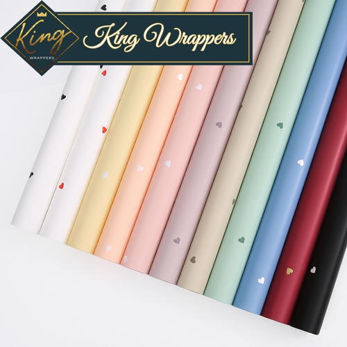 20pcs per pack Mini Heart Design Flower Bouquet Wrapper Floral Wrapper ...