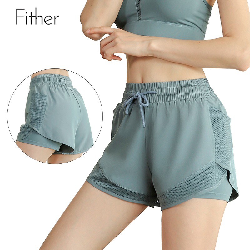 Fit Her Light Proof Sports Shorts Womens Loose Thin High Waist Yoga