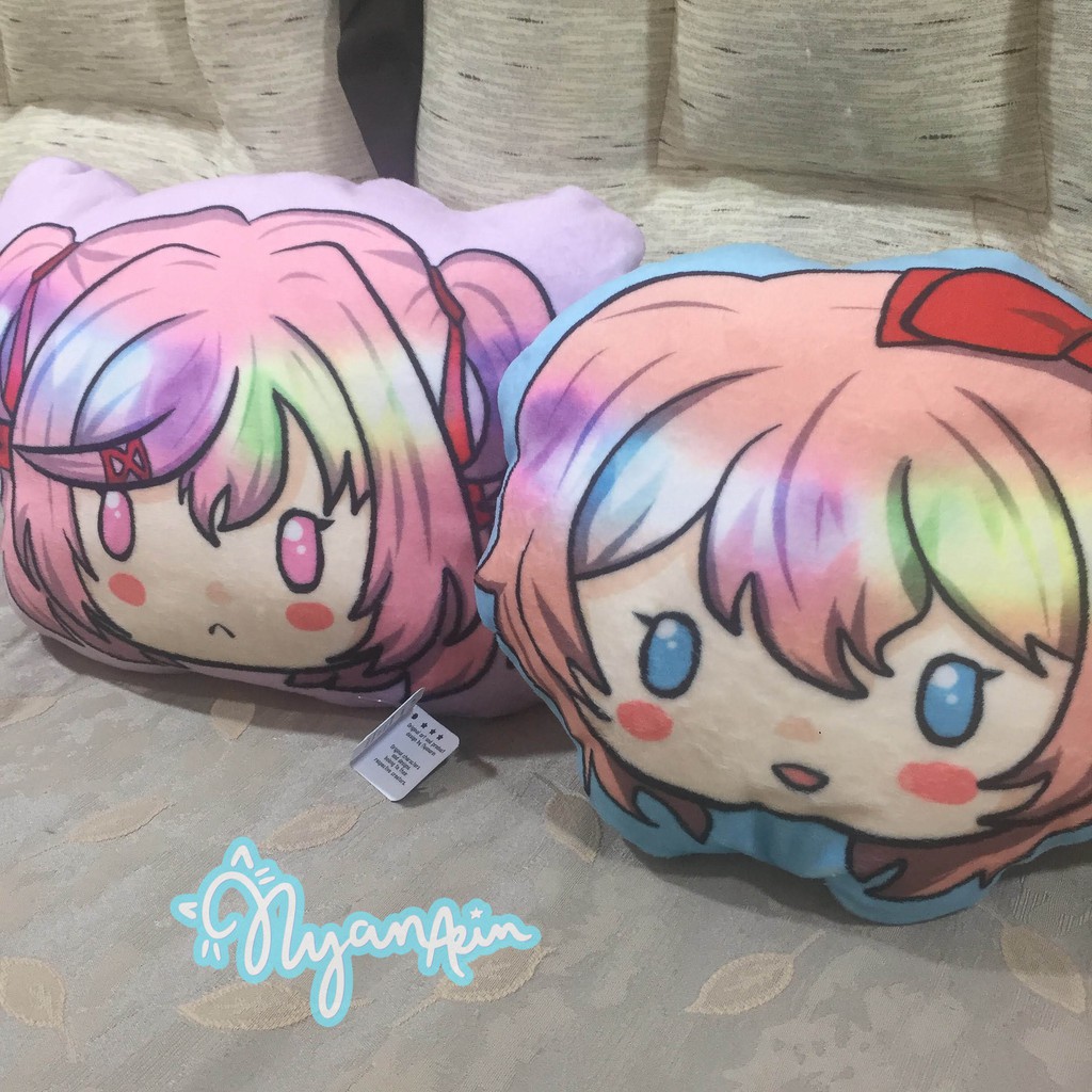 Doki Doki Literature Club / DDLC Sayori & Natsuki Plush Pillow | Shopee ...