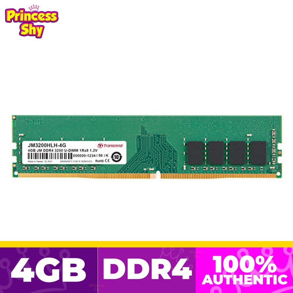 Transcend JetRam 4GB DDR4 3200 mhz Longdimm Desktop Memory Ram ...