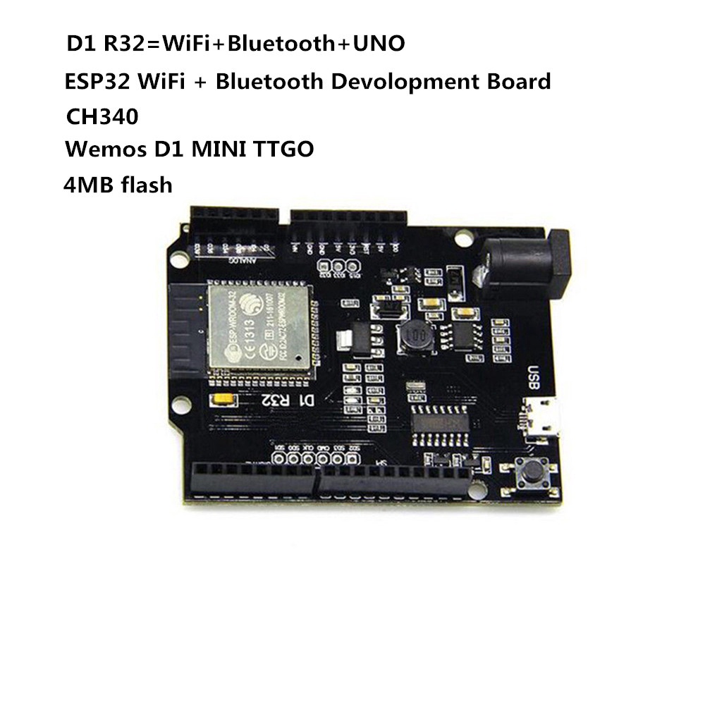 DIYMORE | Arduino ESP32 WiFi Bluetooth UNO Development Module WeMos D1 R32 4MB Flash CH340 Board ...