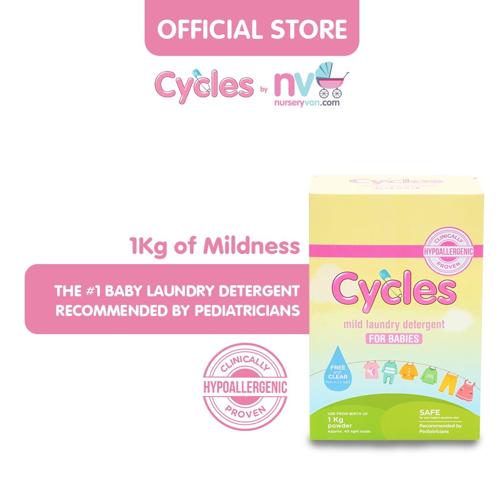 Cycles Baby Laundry Powder Detergent - Hypoallergenic for Baby’s ...