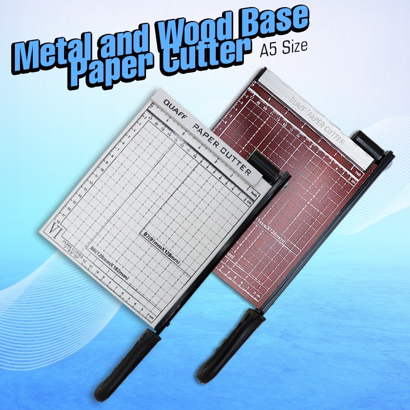 Quaff 7x8 Inches A5 Paper Cutter Wood Metal Base | Shopee Philippines