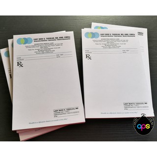 Customized Colored Prescription Pads, RX Pads, Pads, Reseta, Med Cert ...
