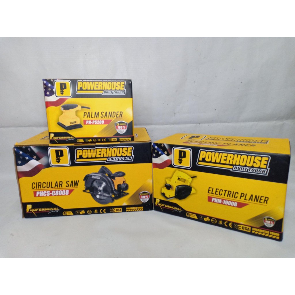 [BUNDLE] POWERHOUSE Circular Saw 7 1/4 Inches + Electric Planer 650 ...