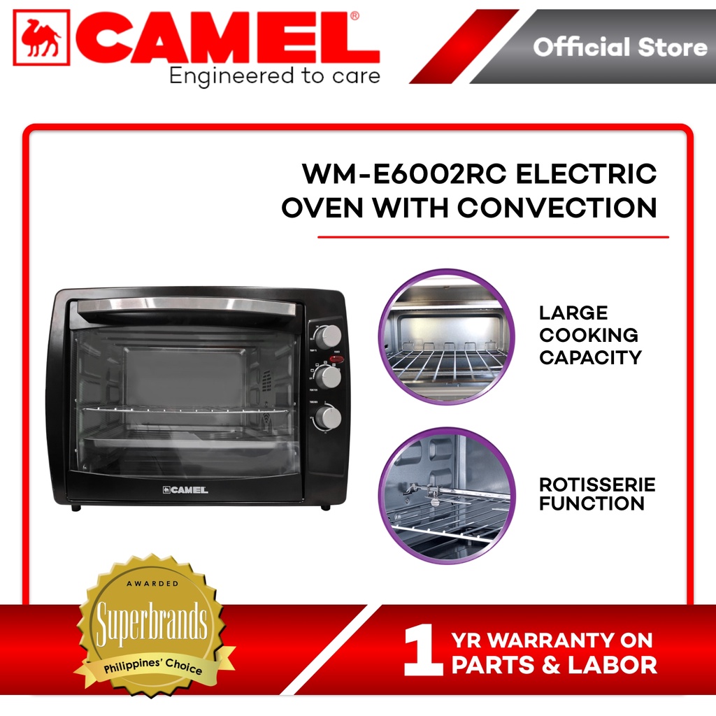Camel WM-E6002RC Electric Oven with Convection 60 L (Black) | Shopee ...