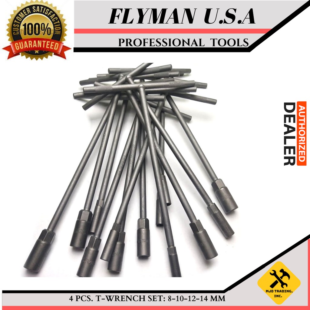 Flyman USA 4 PCS. T-WRENCH SET: Sizes 8-10-12-14 mm | Shopee Philippines
