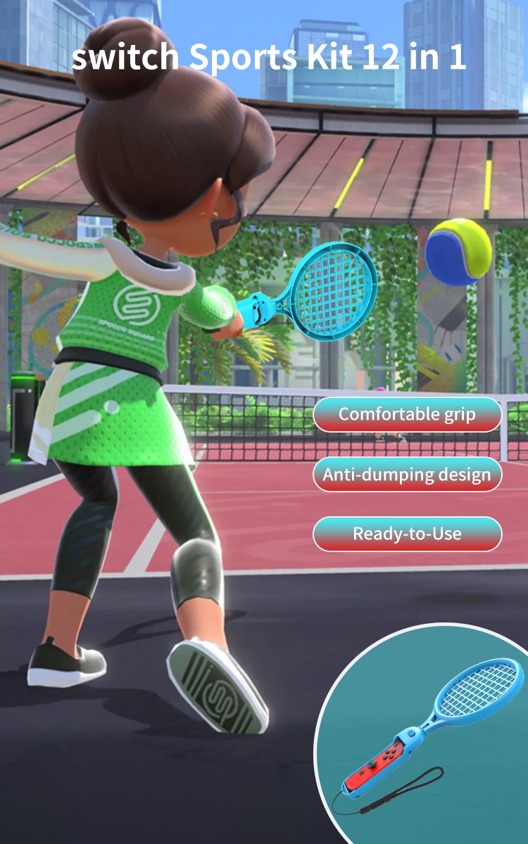 Lucky Fox 12 in 1 Sports Kit for Nintendo Switch - Blue [LF-N1201 ...