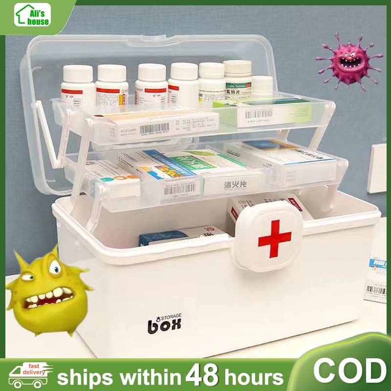 Household medicine box multi-layer large capacity medicine portable ...