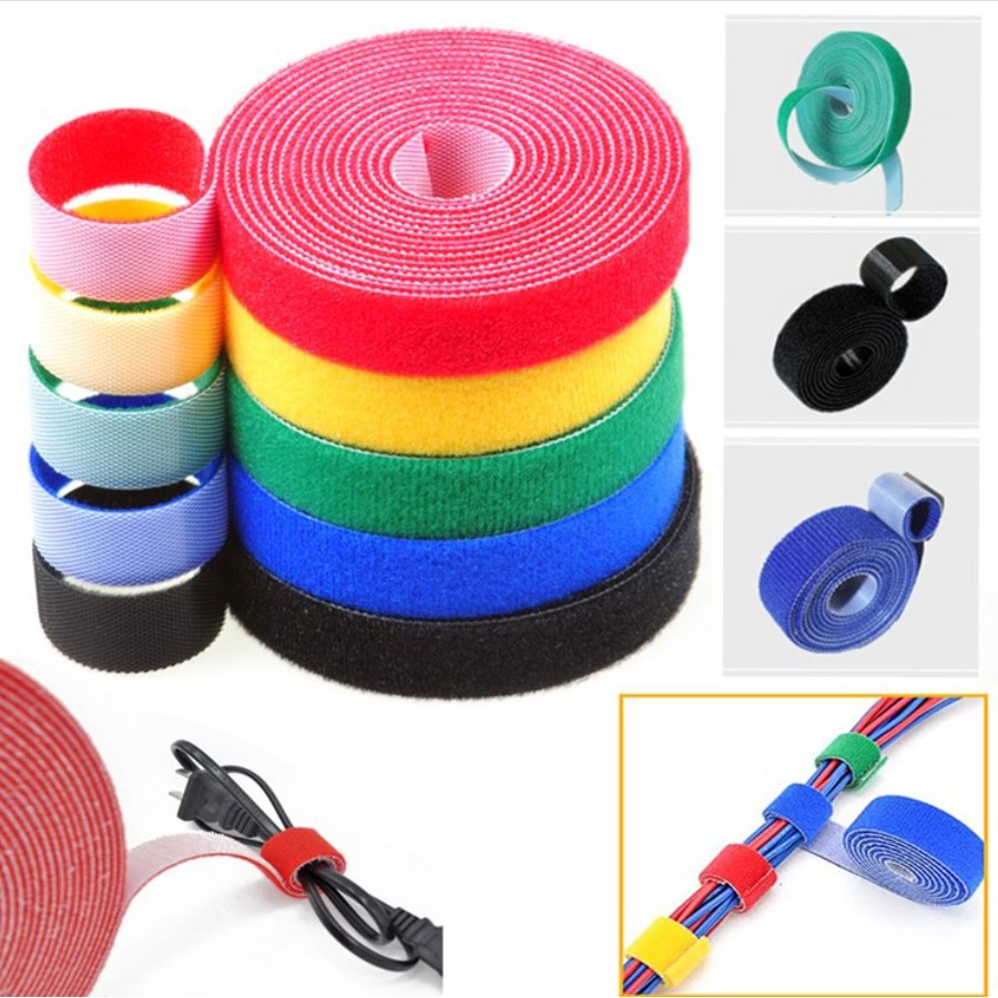 5m Wire Organizer Velcro Cable Ties, Velcro Straps Tape, Adhesive ...