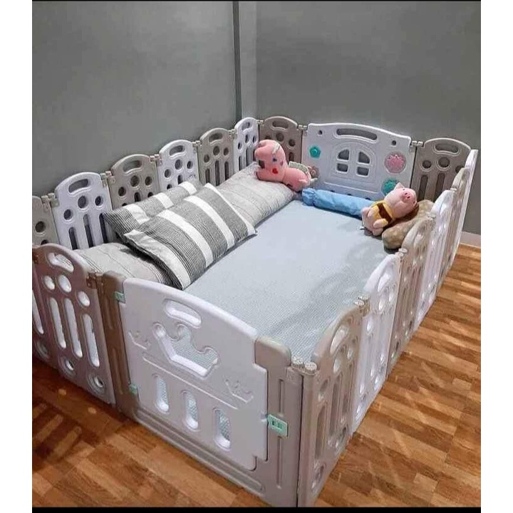 Big Folding Play Fence Playpen (High Quality) with FREE MAT, BALLS AND ...