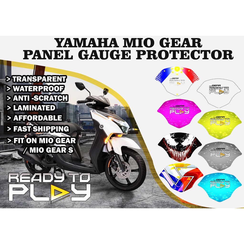 YAMAHA MIO GEAR PANEL GAUGE PROTECTOR / MIO GEAR STICKER / MIO GEAR S ...