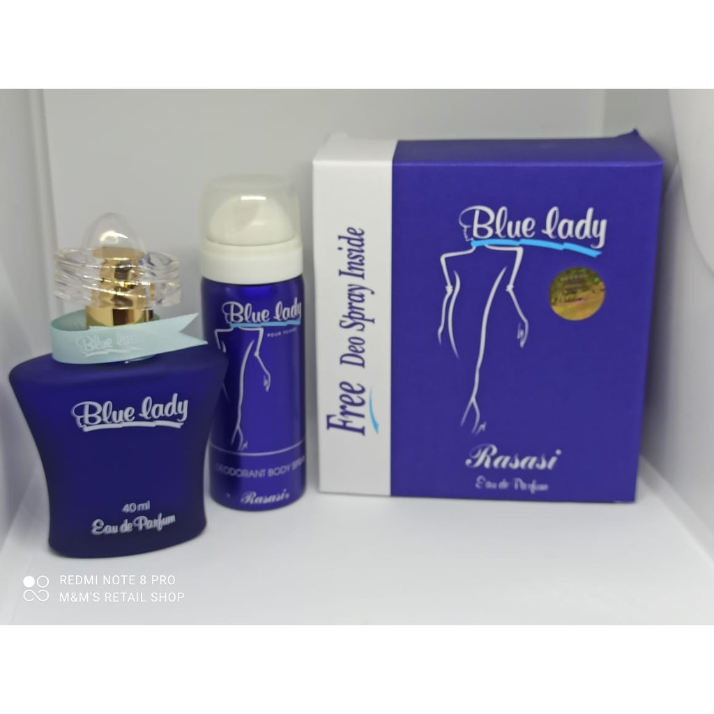 Rasasi BLUE LADY Perfume with Free Deo Spray 40ml | Shopee Philippines