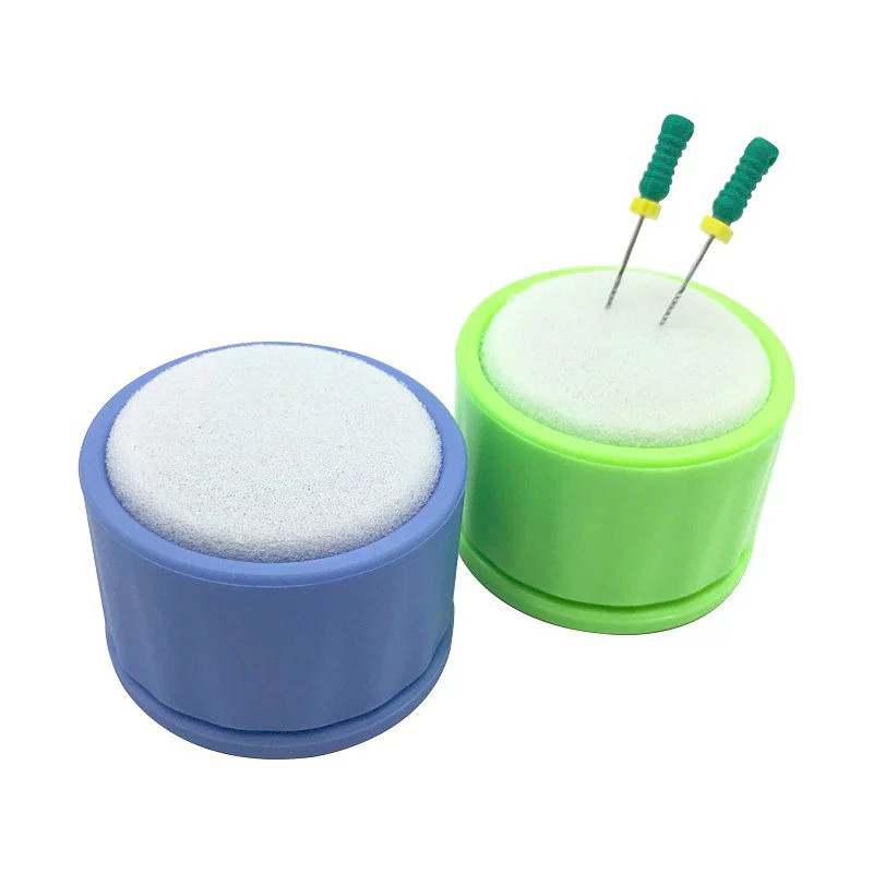 1Pc Dental Round Endo Stand Holder Cleaning Foam File Drills Block ...