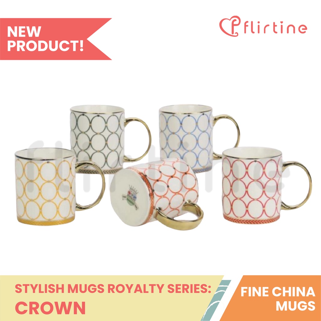 Stylish Mugs Royalty Series: Crown Fine China Mugs | Shopee Philippines