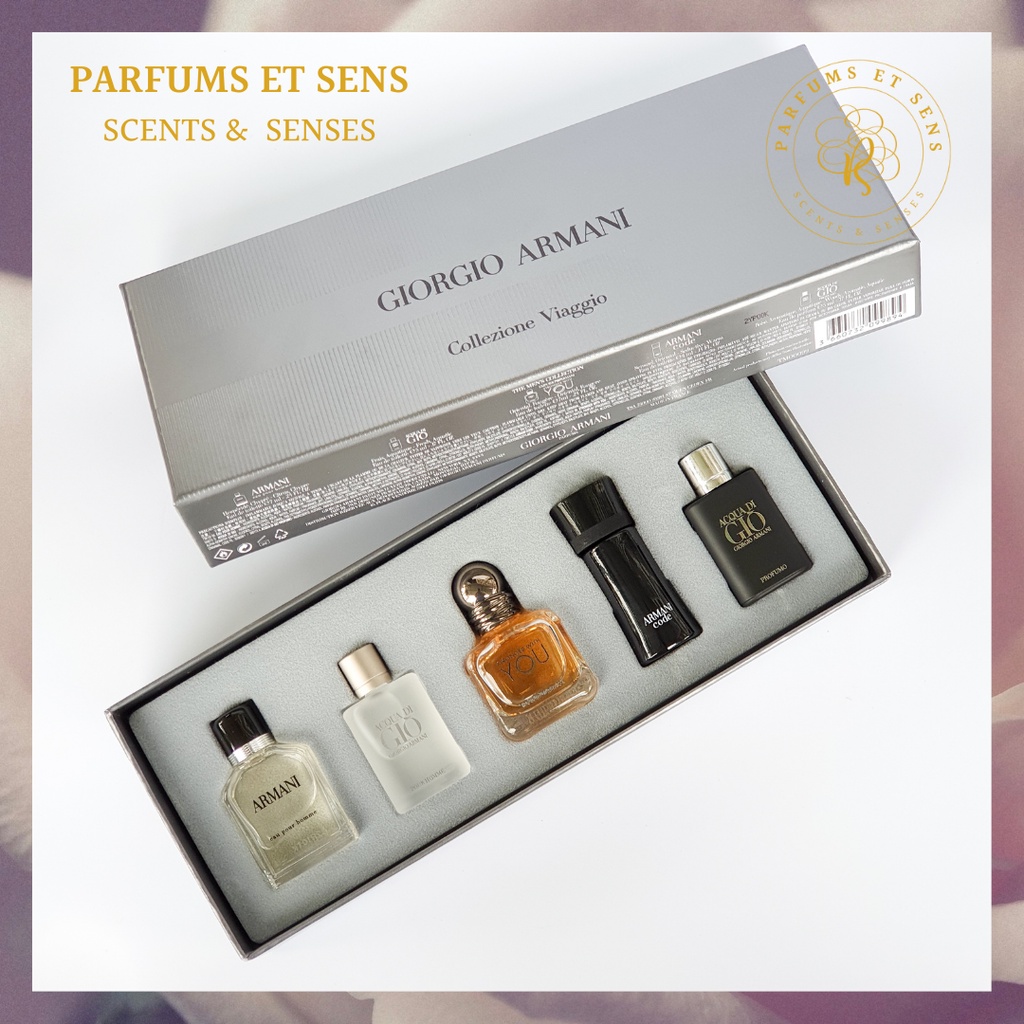Giorgio Armani Fragrance Travel Exclusive Gift Set Miniature Perfume ...