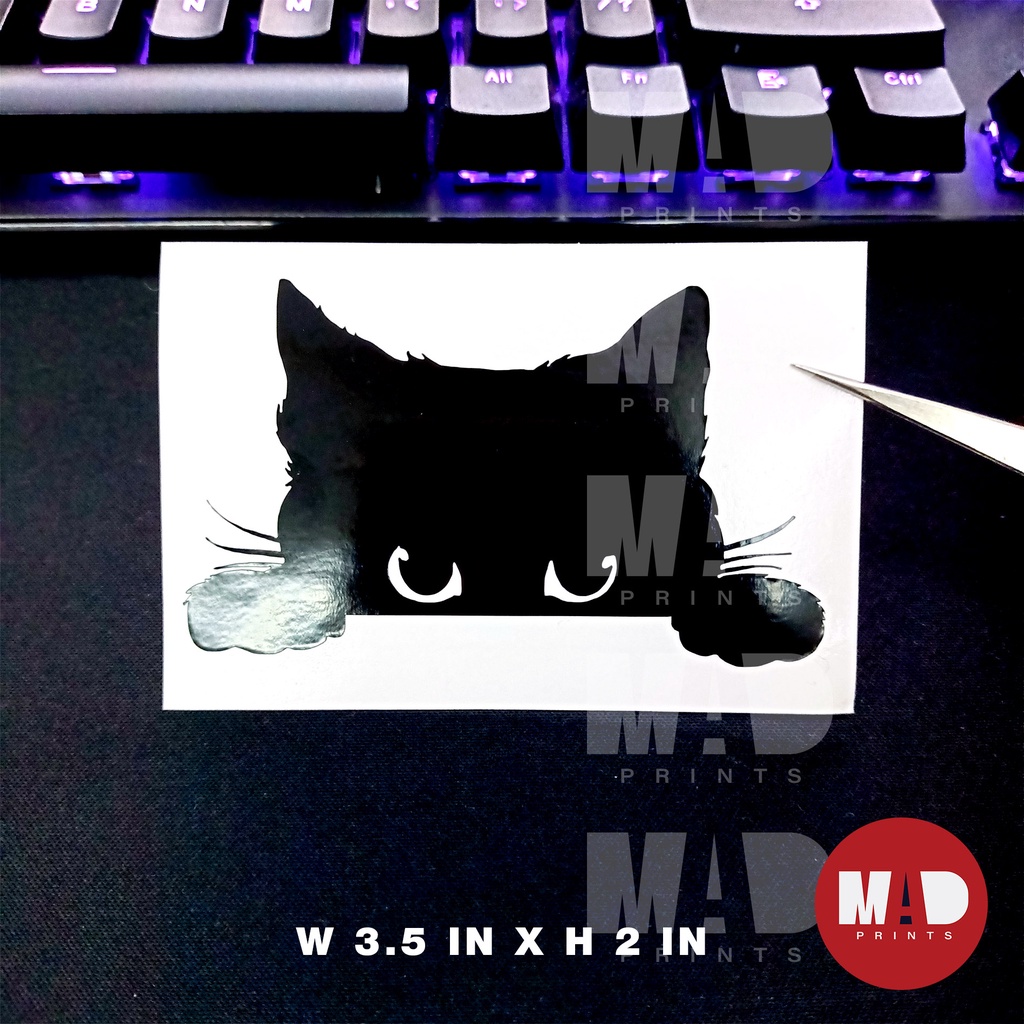 Cute Cat Peek Sticker Vinyl Decal | Shopee Philippines