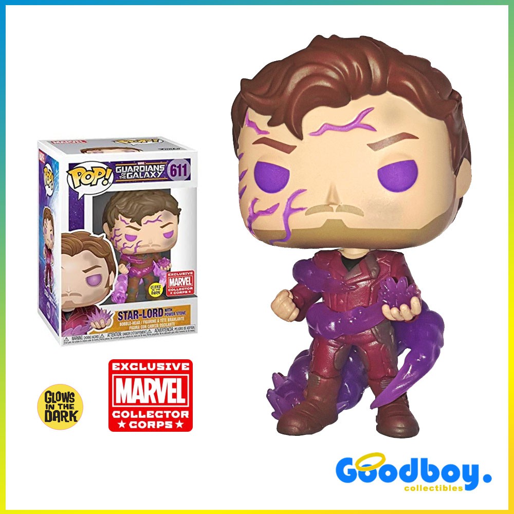 Funko Pop! Guardians of the the Galaxy: Star-Lord with Power Stone ...