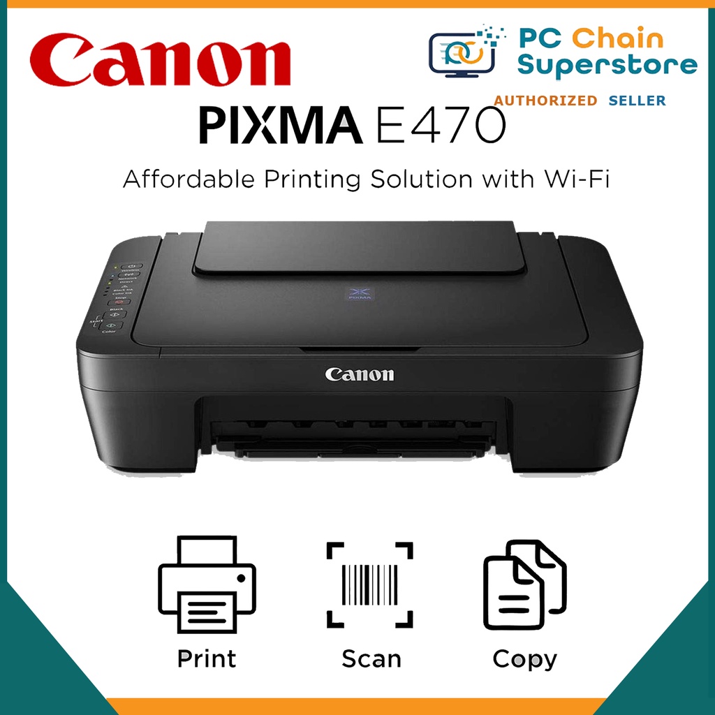 Canon PIXMA E470 Multi-function Cartridge Printer ( WIFI , Print , Scan ...