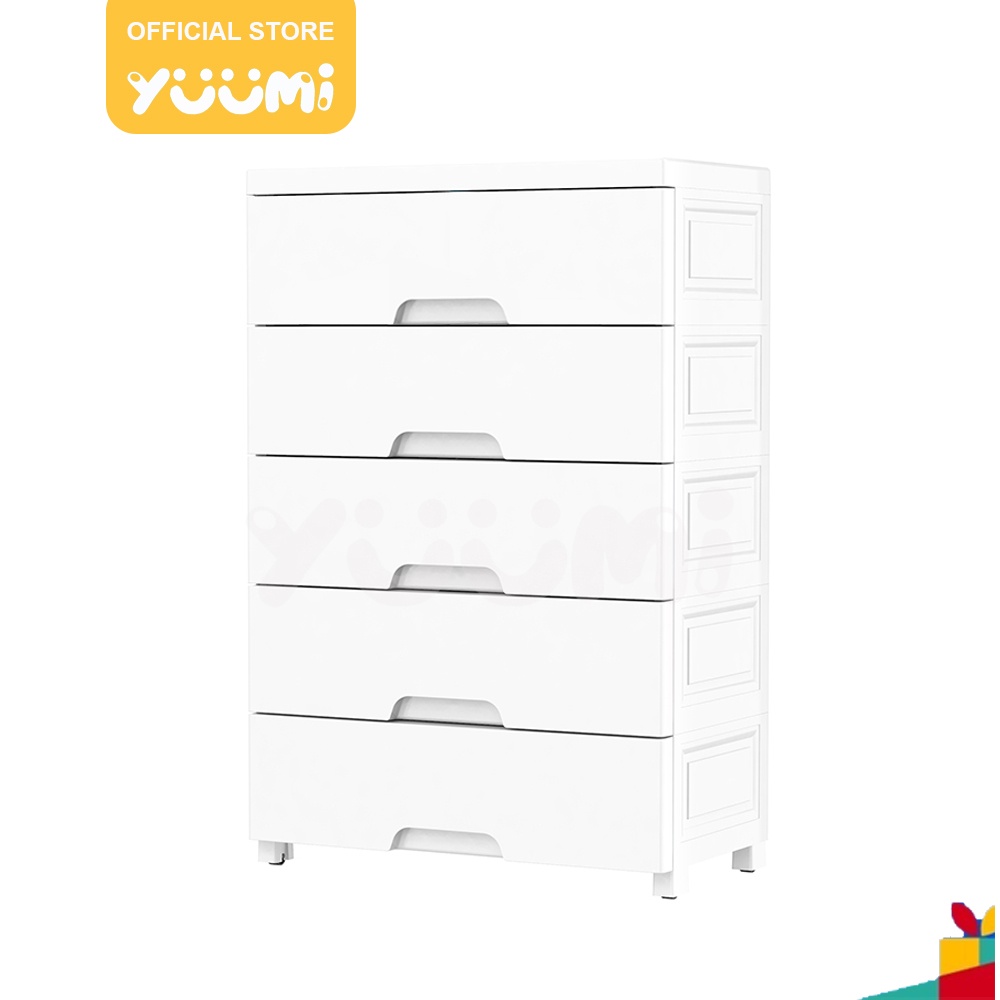 Yuumi White Durabox Cabinet Drawer Plastic Wardrobe Storage Box For ...