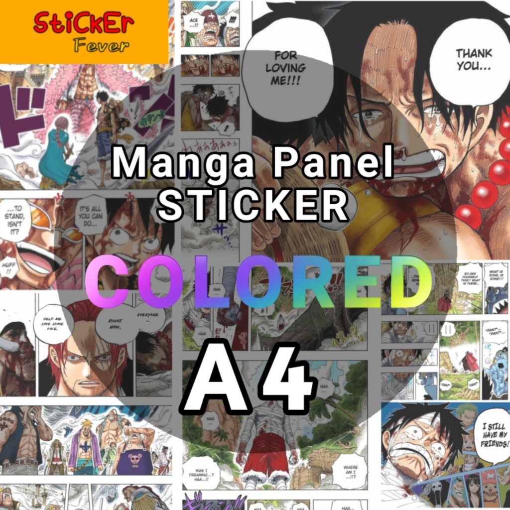Sticker Fever Anime Manga Panels A4 size Wall Decor Sticker ( Colored ...