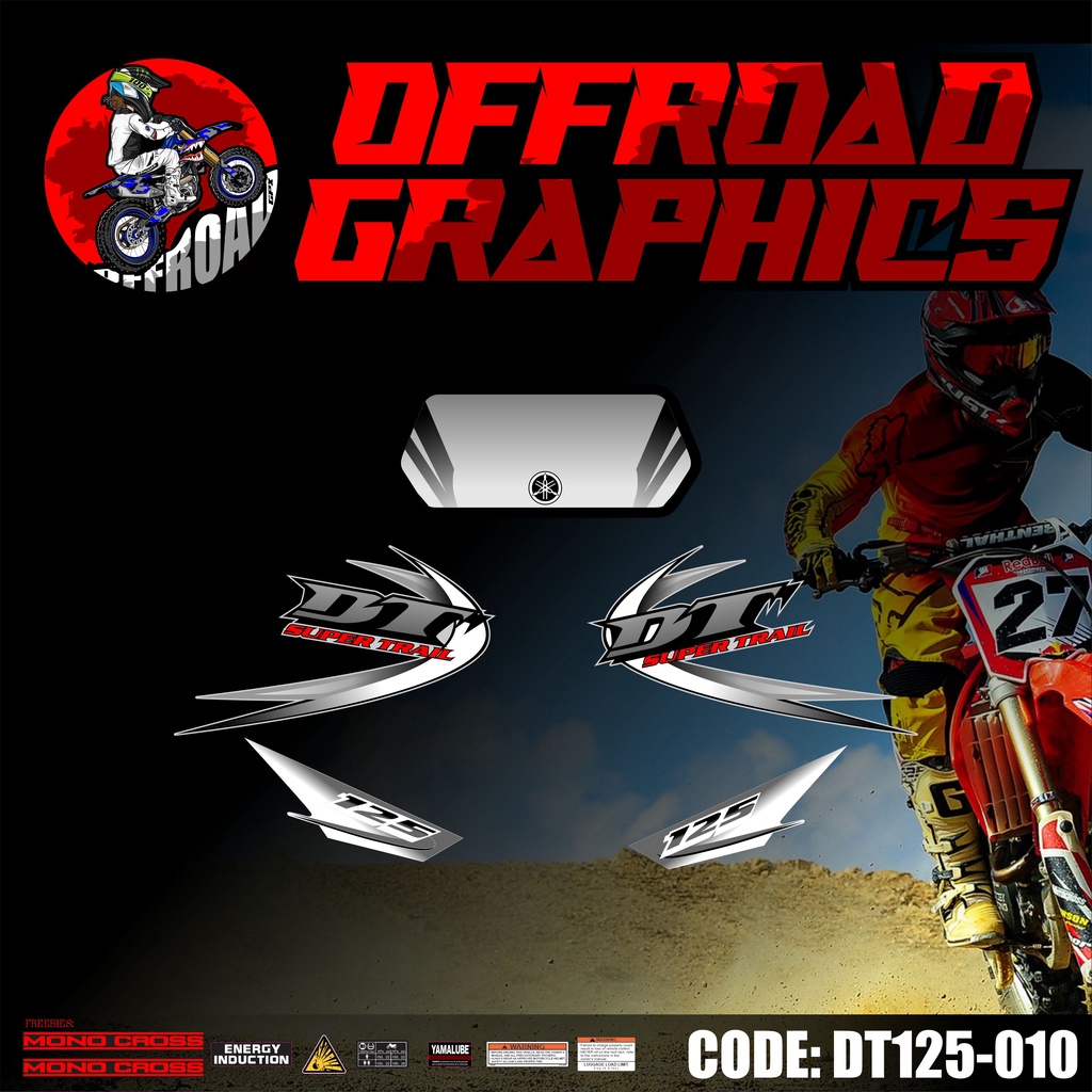 YAMAHA DT 125 STOCK DECALS | HIGH QUALITY | DT125_010 | Shopee Philippines
