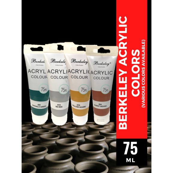 BERKELEY Acrylic Colors 75 mL (Paint, Painting, Art, Colours, Easel ...