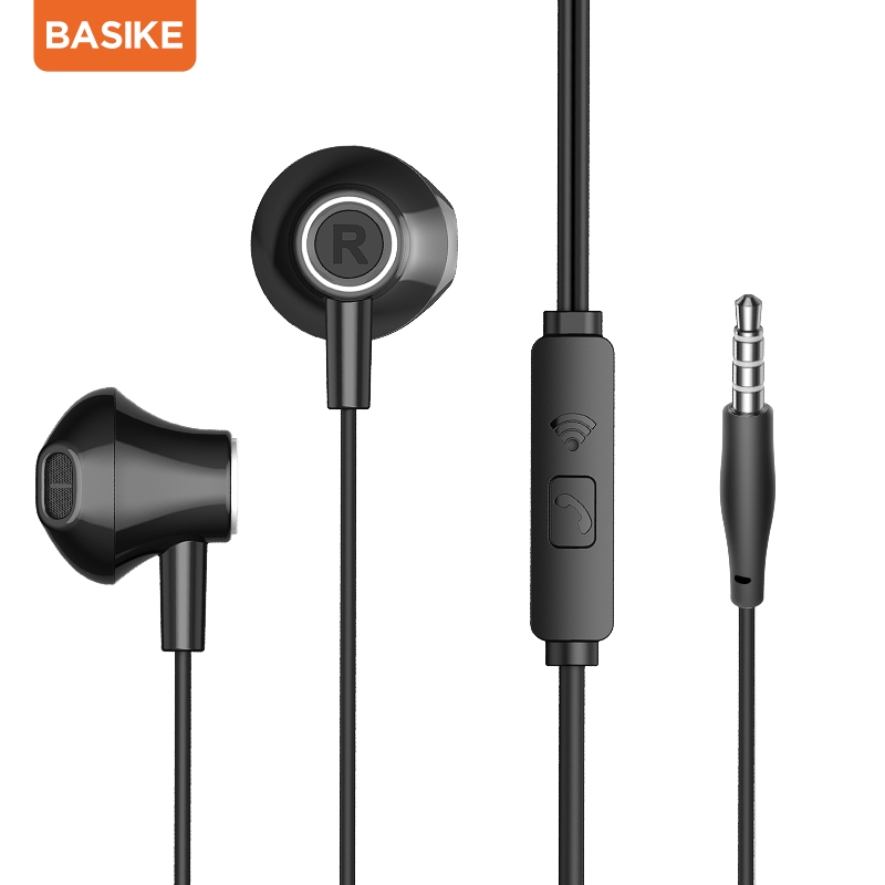 Basike MT87 Headset Earphones Stereo Audio Sound In-Ear Earphones With ...