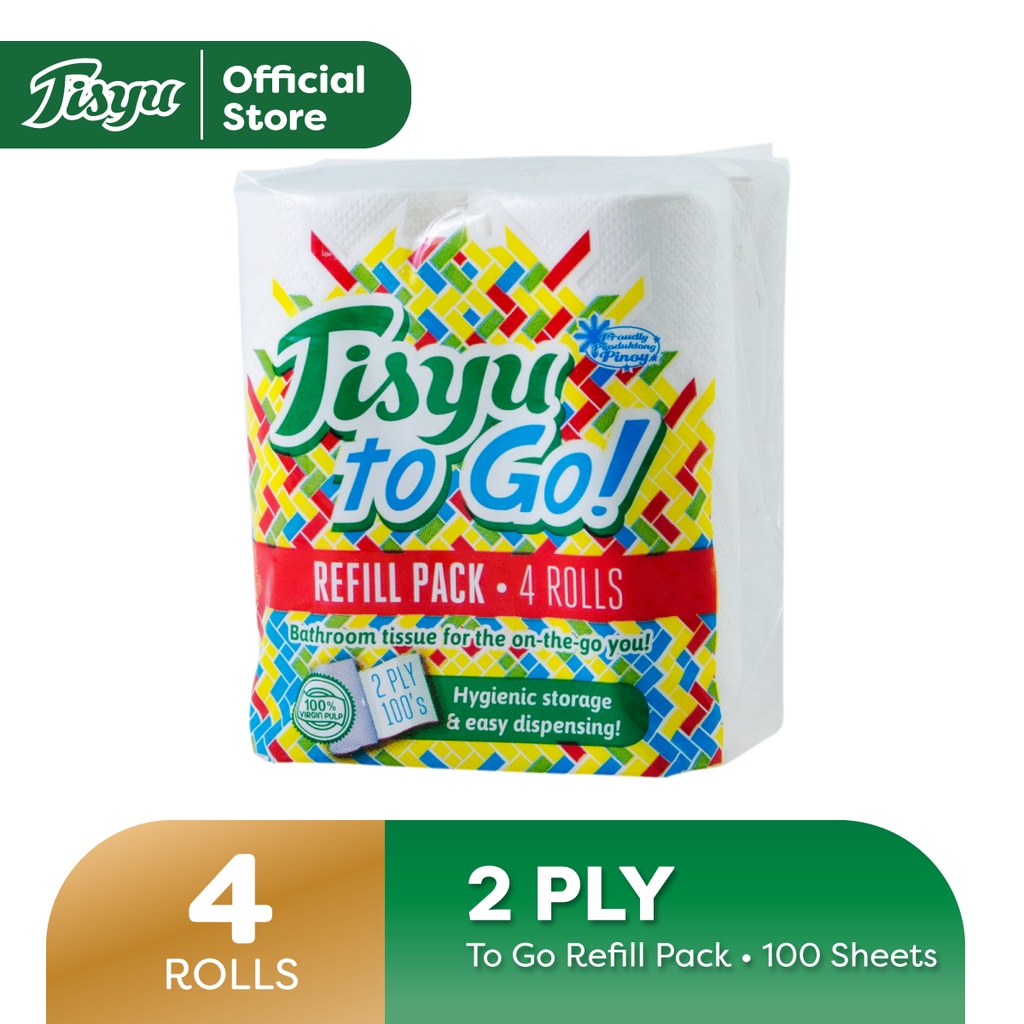 Tisyu to Go Bathroom Tissue - (4 Rolls Refill Pack) | Shopee Philippines