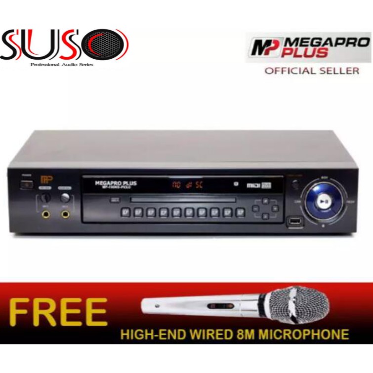 Megapro Plus MP-100NS PIOLO DVD Karaoke Player (Black) with Free High-End Microphone | Shopee ...