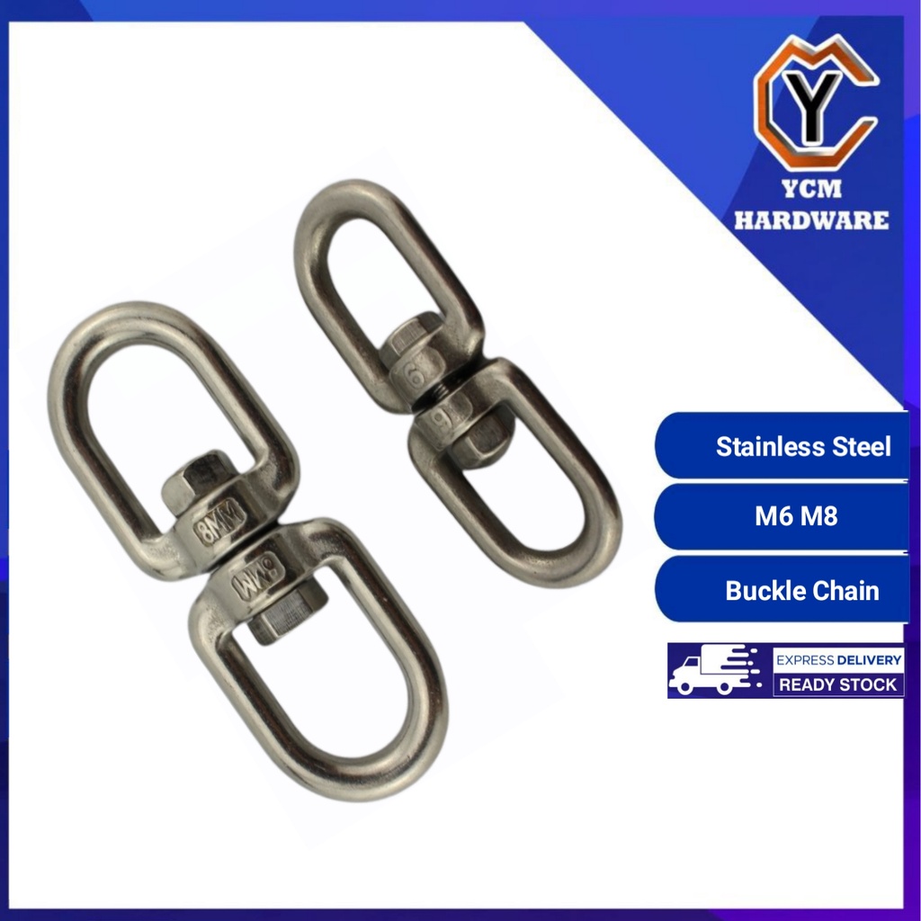 Stainless Steel Rotating Ring Buckle 8 Shape Swivel Home Connector Link ...
