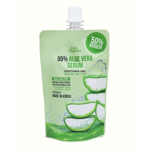 Ever Organics 95% Aloe Vera Serum Soothing Gel 150ml | Shopee Philippines