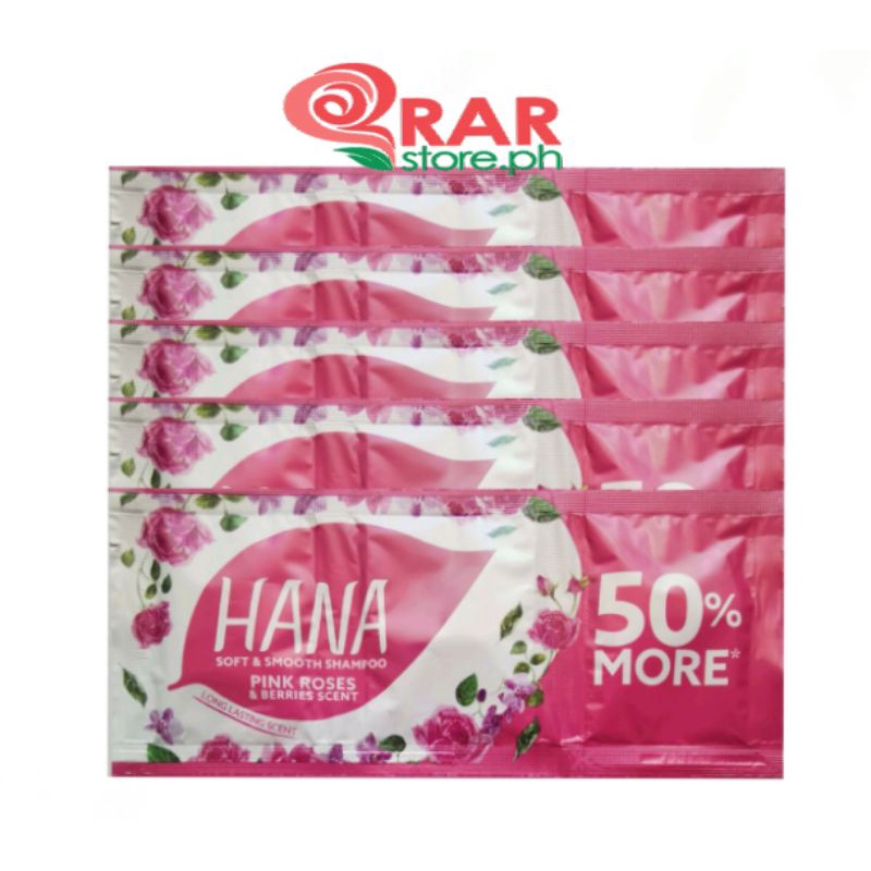 Hana Smooth & Smooth Shampoo Pink Roses and Berries Scent 21 ml (5 ...