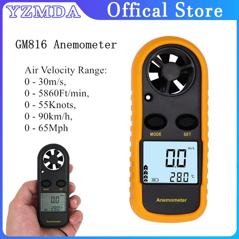 GM816 Digital Anemometer Anemometer Mini Tester Wind Speed Air ...