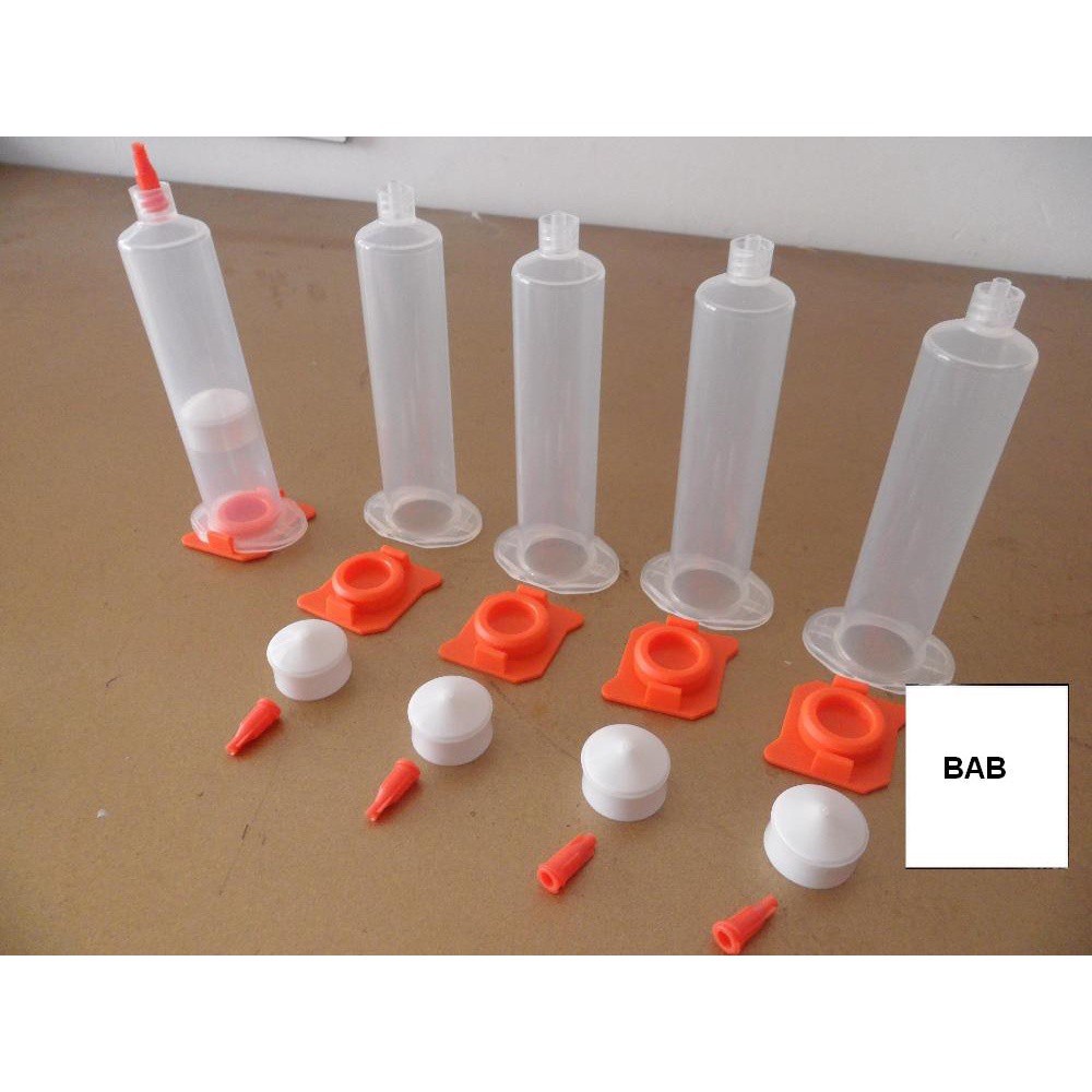 20Set/Lot 30cc Clear Air Syringe Luer Lock Tip Dispenser Syringe Barrel ...