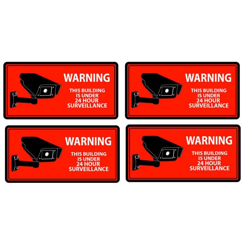 cctv sticker set in a4 size laminated glossy. | Shopee Philippines