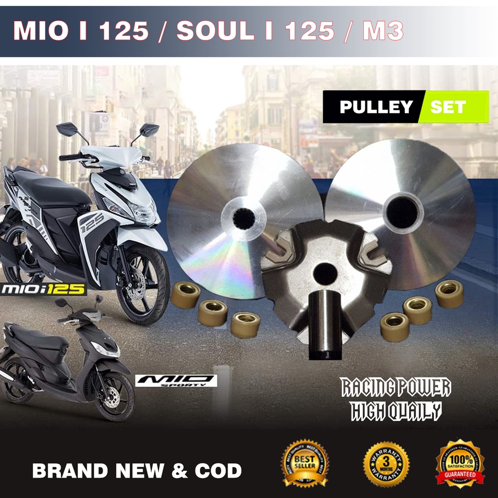 Pulley & BackPlate/Drive Face Set for MIO i 125 / SOUL i 125 / M3 ...