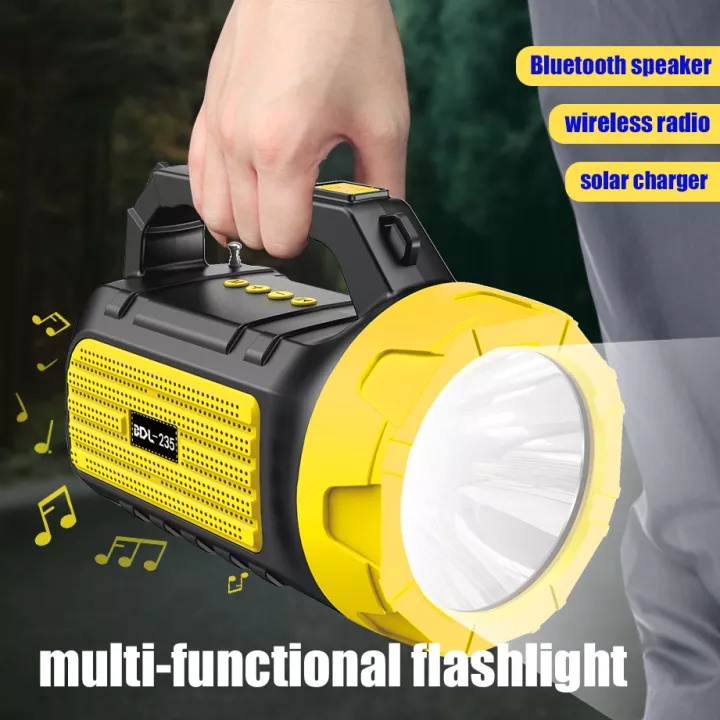 LEDSearchlight Spotlight Big Beam LongRange Flashlight USB Rechargeable ...