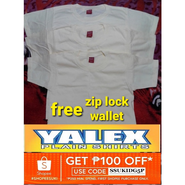 Yalex Plain Shirt Pambata - kids Cream | Shopee Philippines