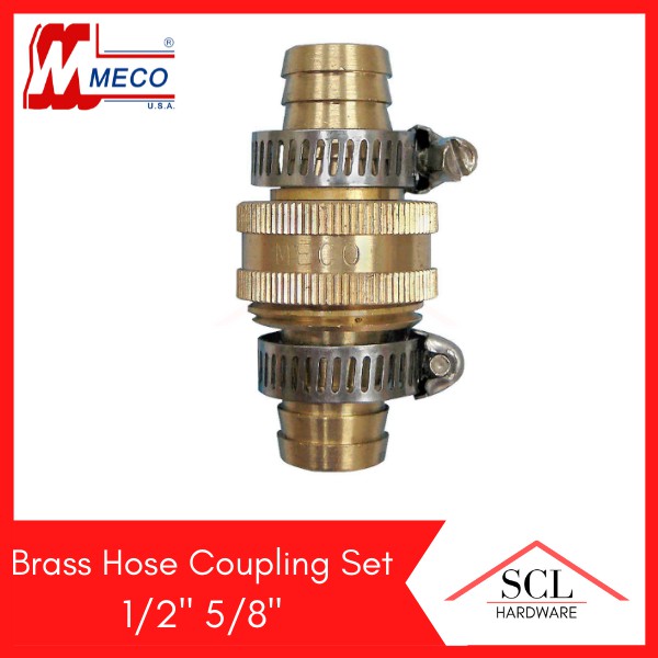 MECO Brass Hose Coupling Set 1/2" 5/8" 3/4” | Shopee Philippines
