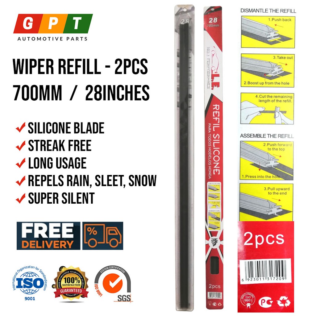 28" Wiper Refill (2PCS.) - Super Silicone Blade | Shopee Philippines