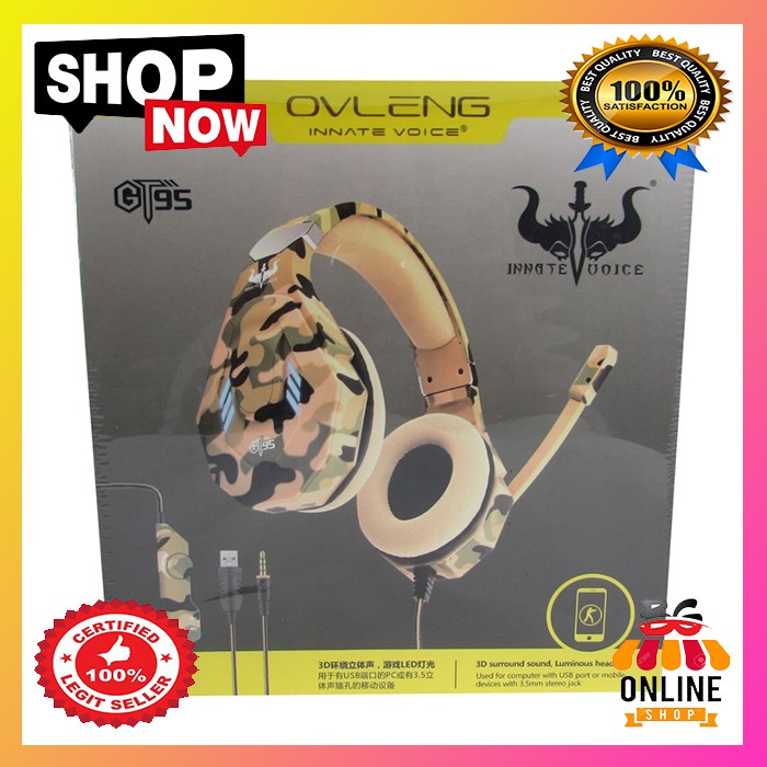 Ovleng GT95 Gaming Headset#BGONLINESHOP(good quality) | Shopee Philippines