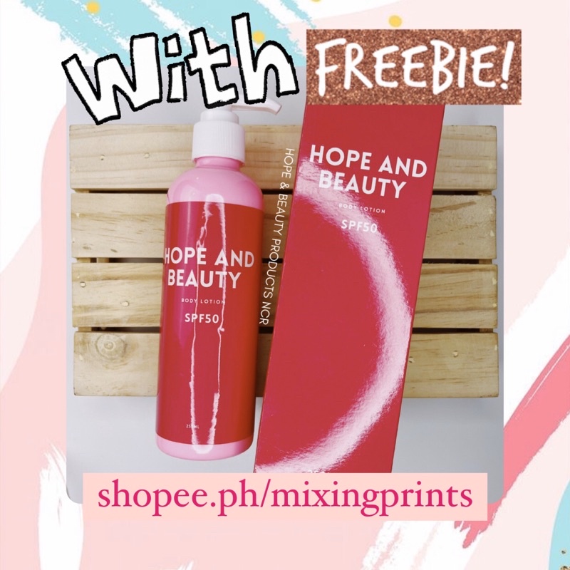 ‼️WITH FREEBIE ‼️ Hope and Beauty Whitening Lotion SPF50 | Shopee ...