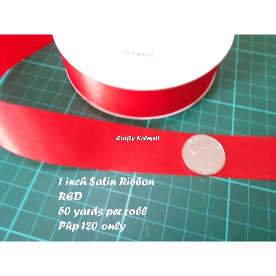 1 inch Satin Ribbon per roll | Shopee Philippines