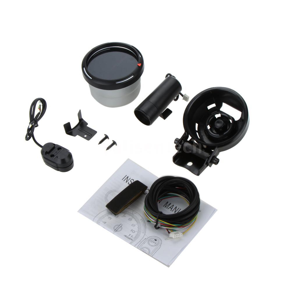 3.5" tachometer gauge kit blue led 11000 rpm meter with adjustable ...